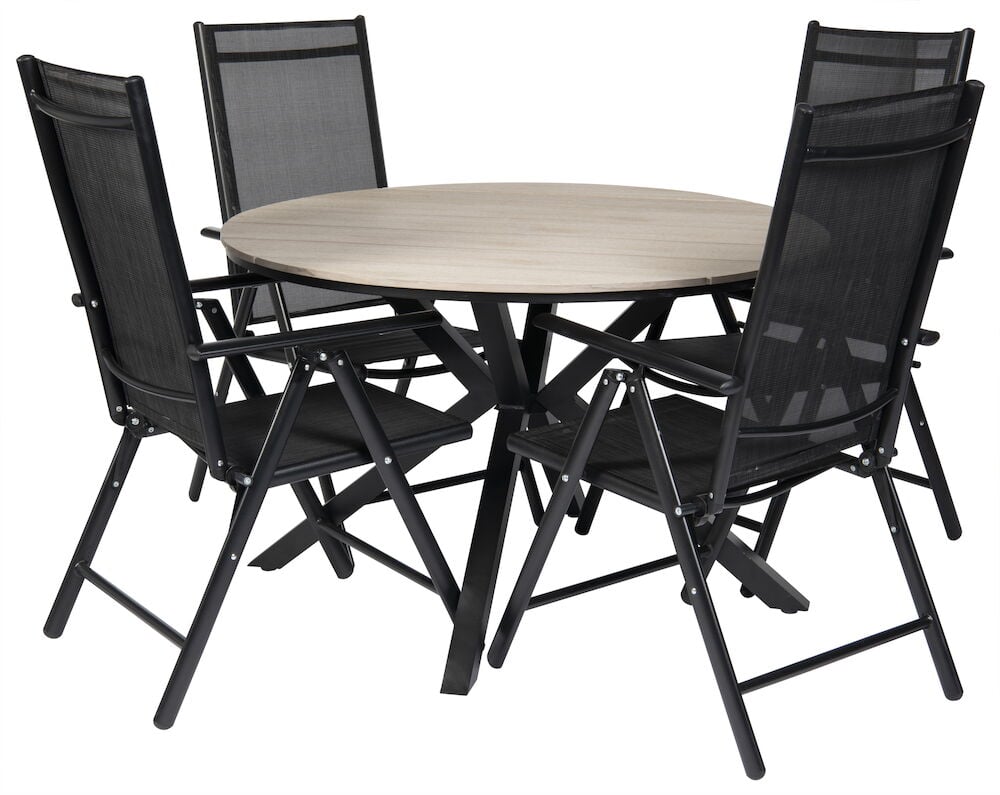 Runt bord Florens + 4 stolar Neapel | Rusta.com