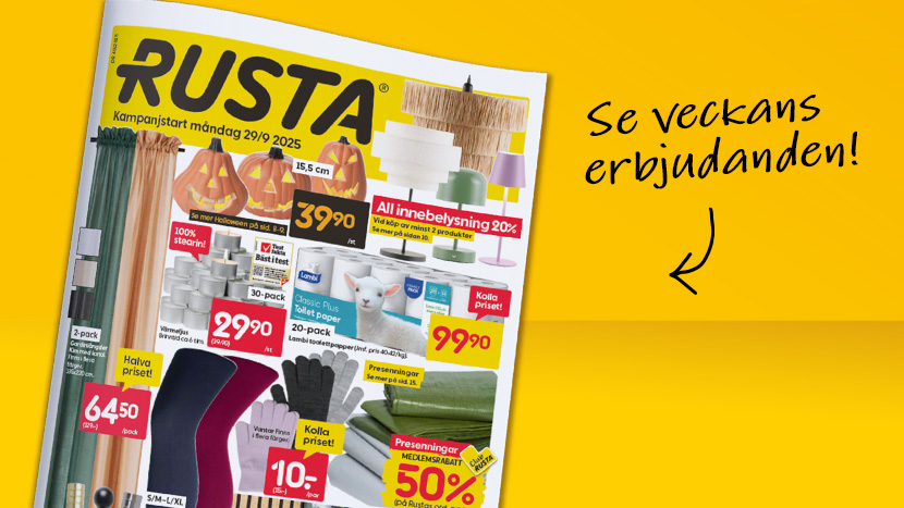 Rusta – Mycket för pengarna | Rusta.com